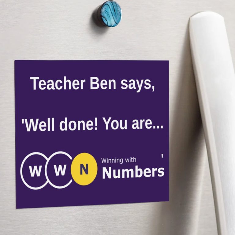 Winning With Numbers Magnet Postcard - Winning With Numbers